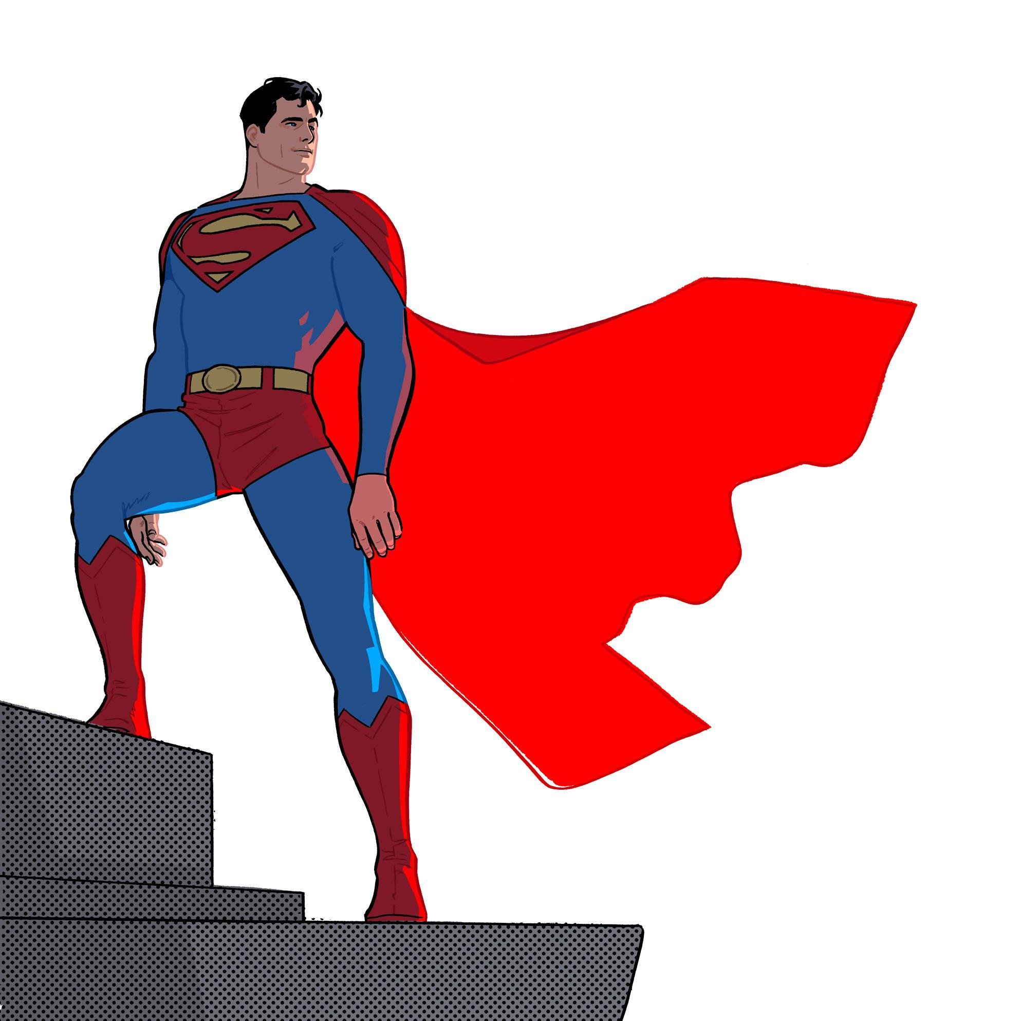 Superman Flying Side View