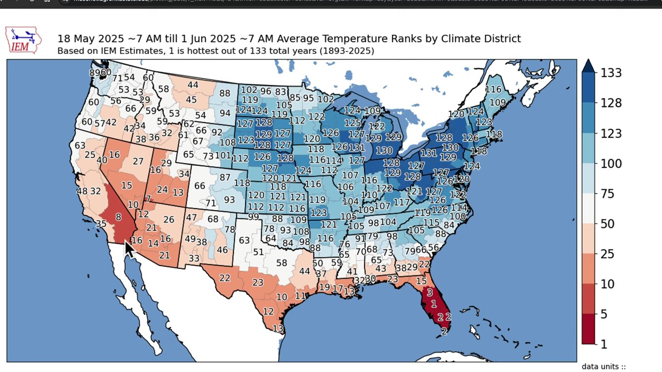 May 2025 summary (hot, warmest, recorded, temperature) - Weather ...