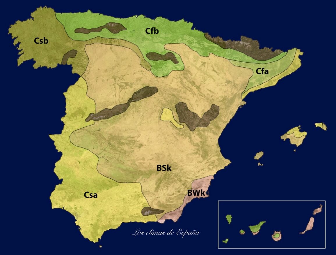Spain Climate Map