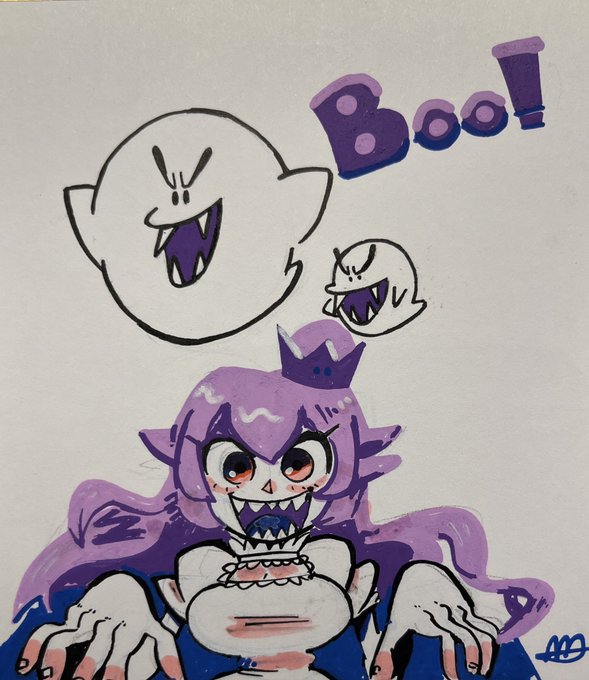 「boo (mario) looking at viewer」Fan Art(Latest)