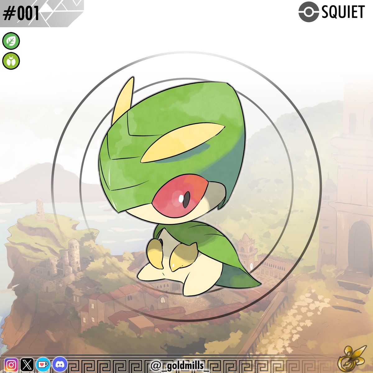 Grass starter for my fakemon dex mantis lads