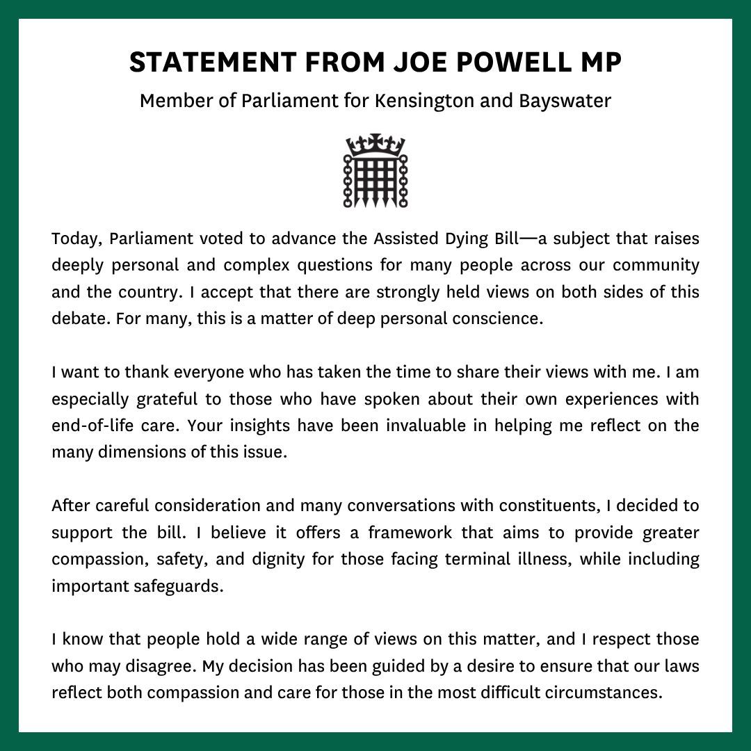 Joe Powell - MP for Kensington & Bayswater