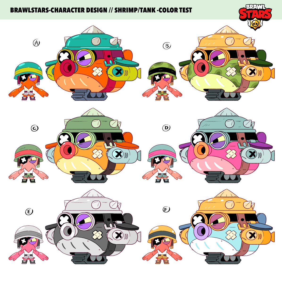 「🐡BRAWL STARS🦐 Concept art on Hank, early research and tech」Fabien Mense 🚜の漫画