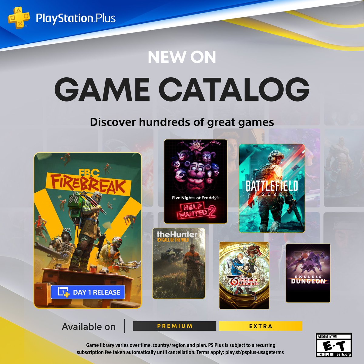 The PlayStation Plus Game Catalog for June includes: 🧯 FBC: Firebreak 🪖 Battlefield 2042 🐻 Five ...