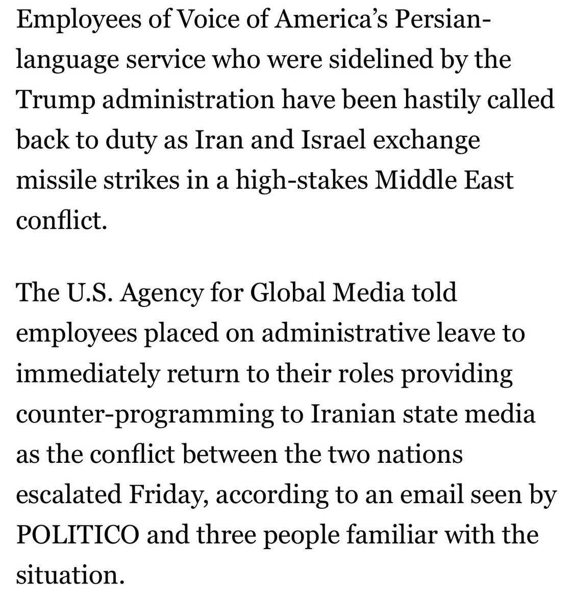 US Restores VOA Persian Service, Recalling Over 50 Staff Amid ...