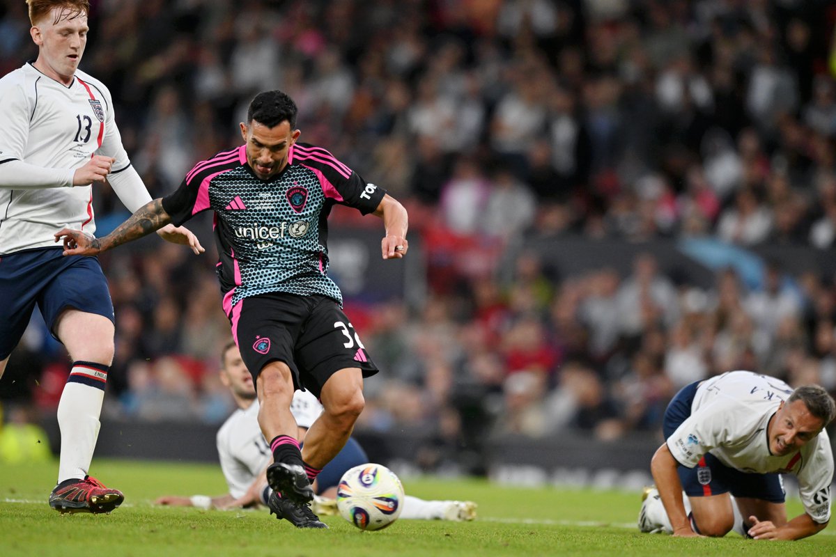 Tevez Scores Four as World XI Beat England 5-4 in Soccer Aid 2025 ...
