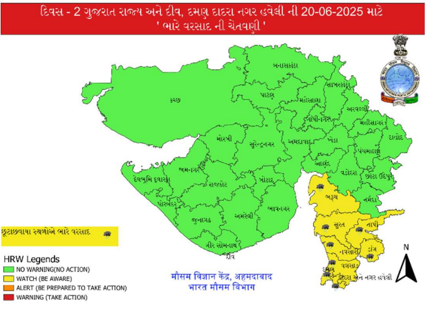 IMD issues red alert in some districts of Gujarat for extremely heavy rains | Weather Forecast ...