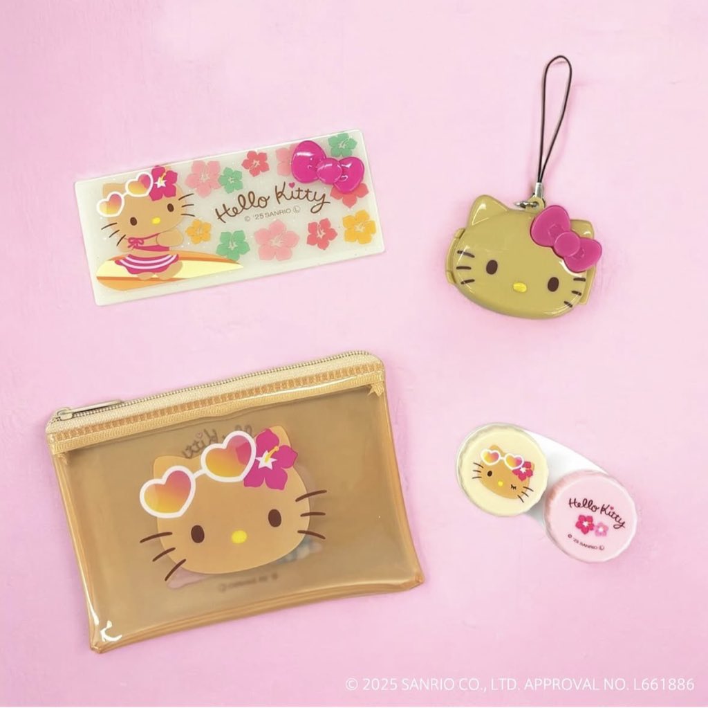 セリアから発売される日焼けキティのグッズが可愛すぎる…！！7月頭から発売で全部110円みたい！ほんと可愛すぎて、爆買いしてしまいそう ...