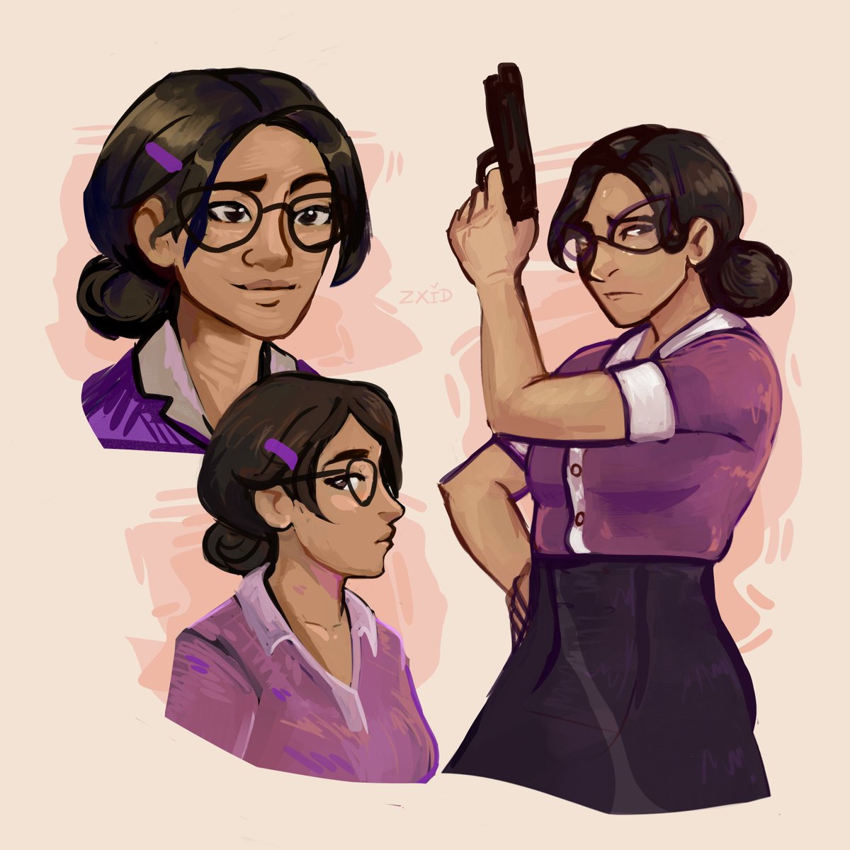 「old miss pauling sketches #tf2」|zaeed 🇦🇷のイラスト