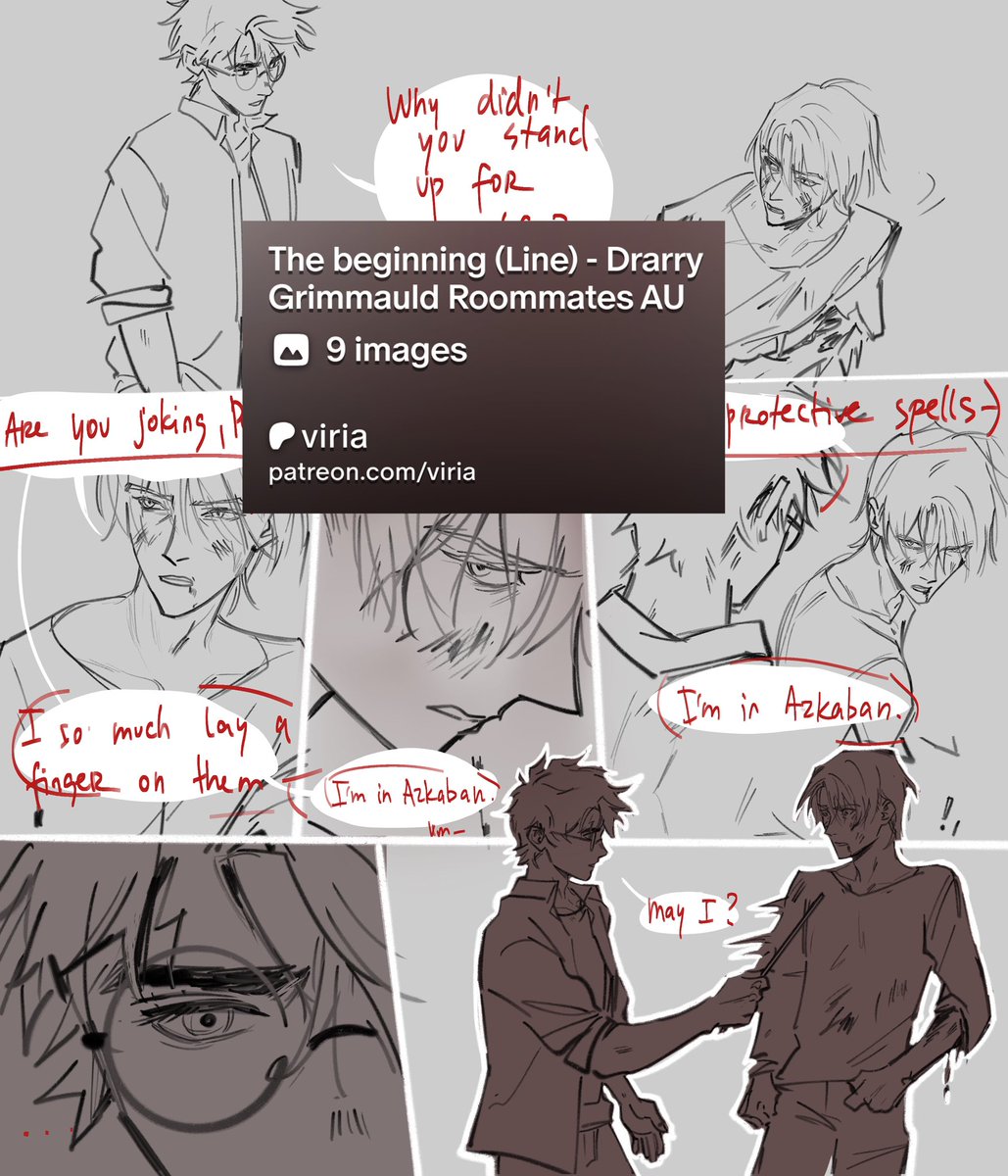 「9 pages of the new #drarry roommates AU is up! Enjoy the wip」vika🌿の漫画