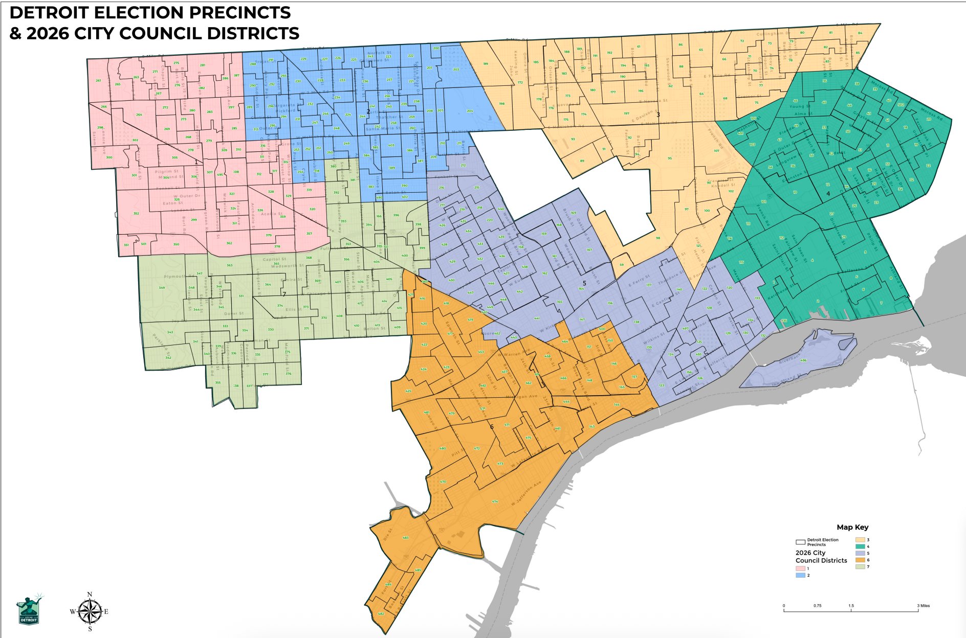 City Of Detroit Ward Map