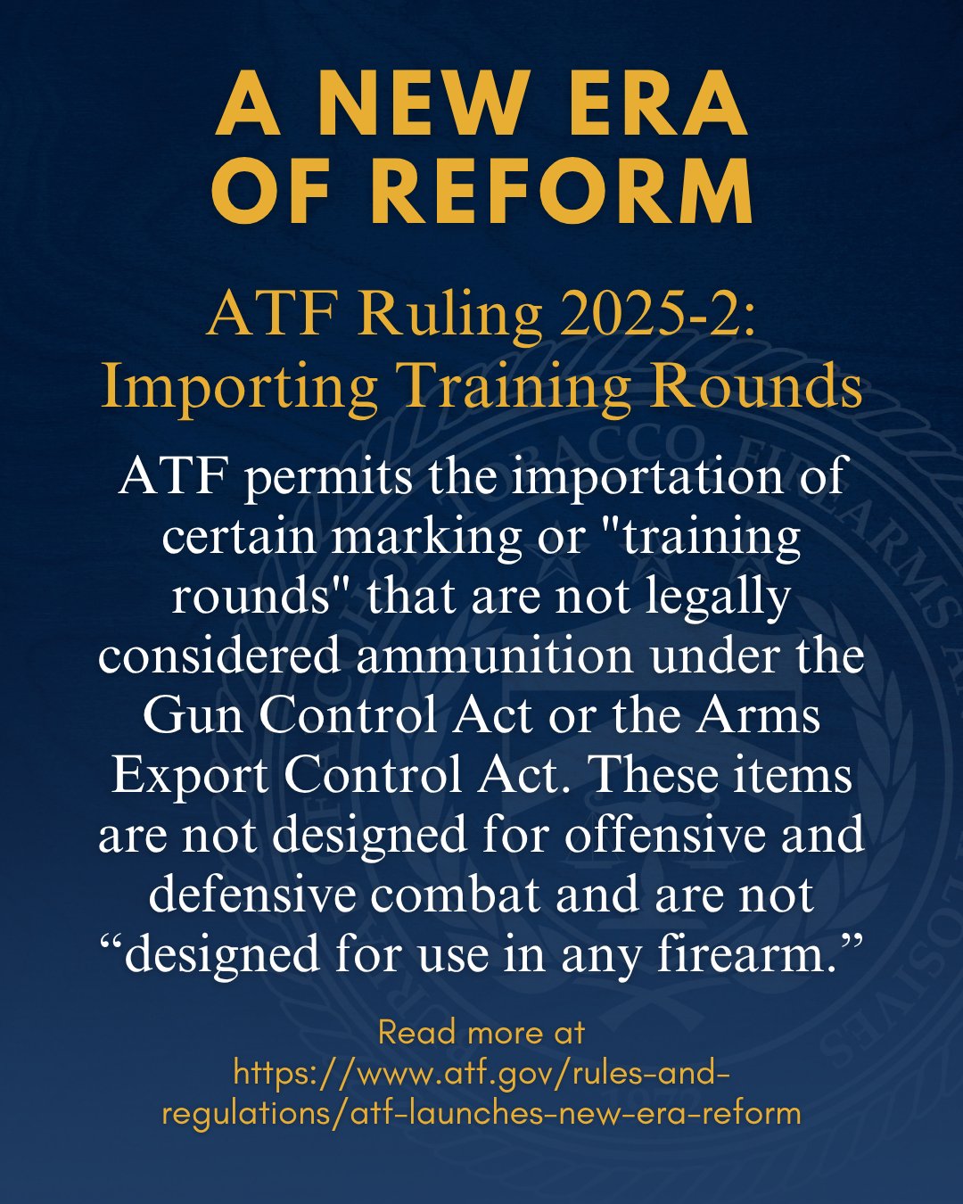 ATF Ruling 2025-2 Exempts Specific Training Ammunition from Federal ...