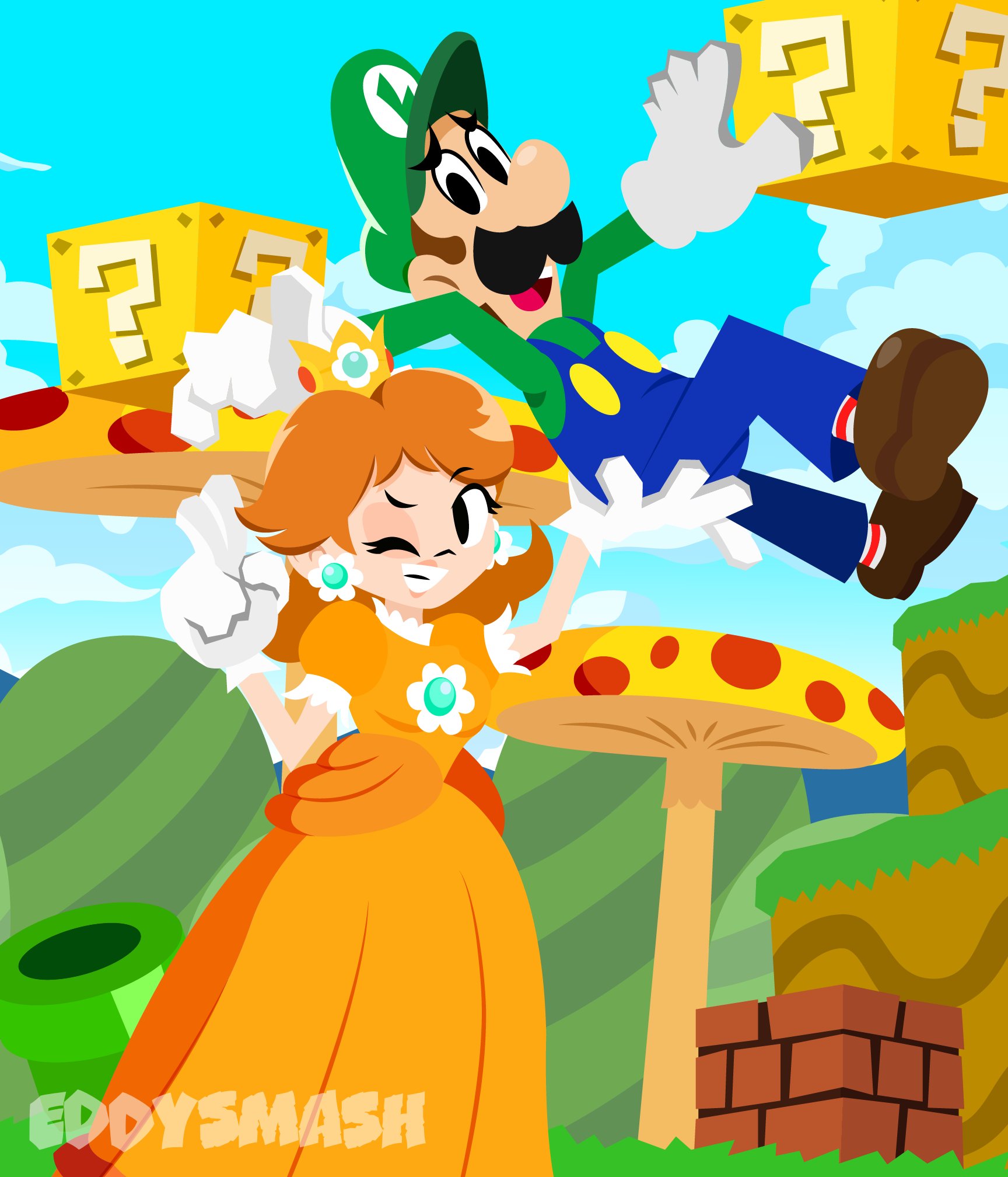Luigi And Daisy Alone At Home