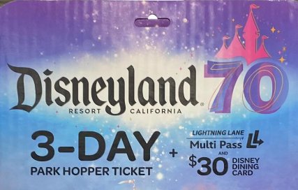 3 Day Hopper Pass Disneyland