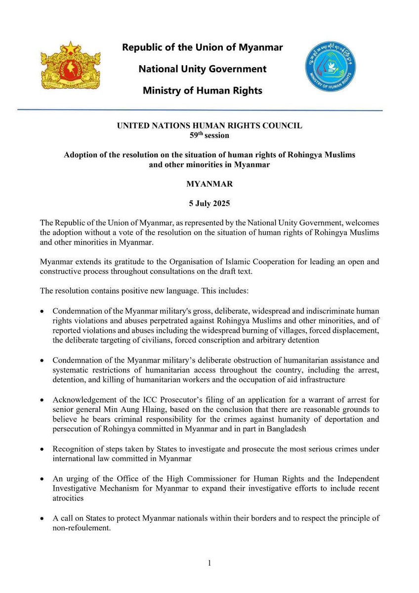 National Unity Government Myanmar @NUGMyanmar X Profile | Muskviewer