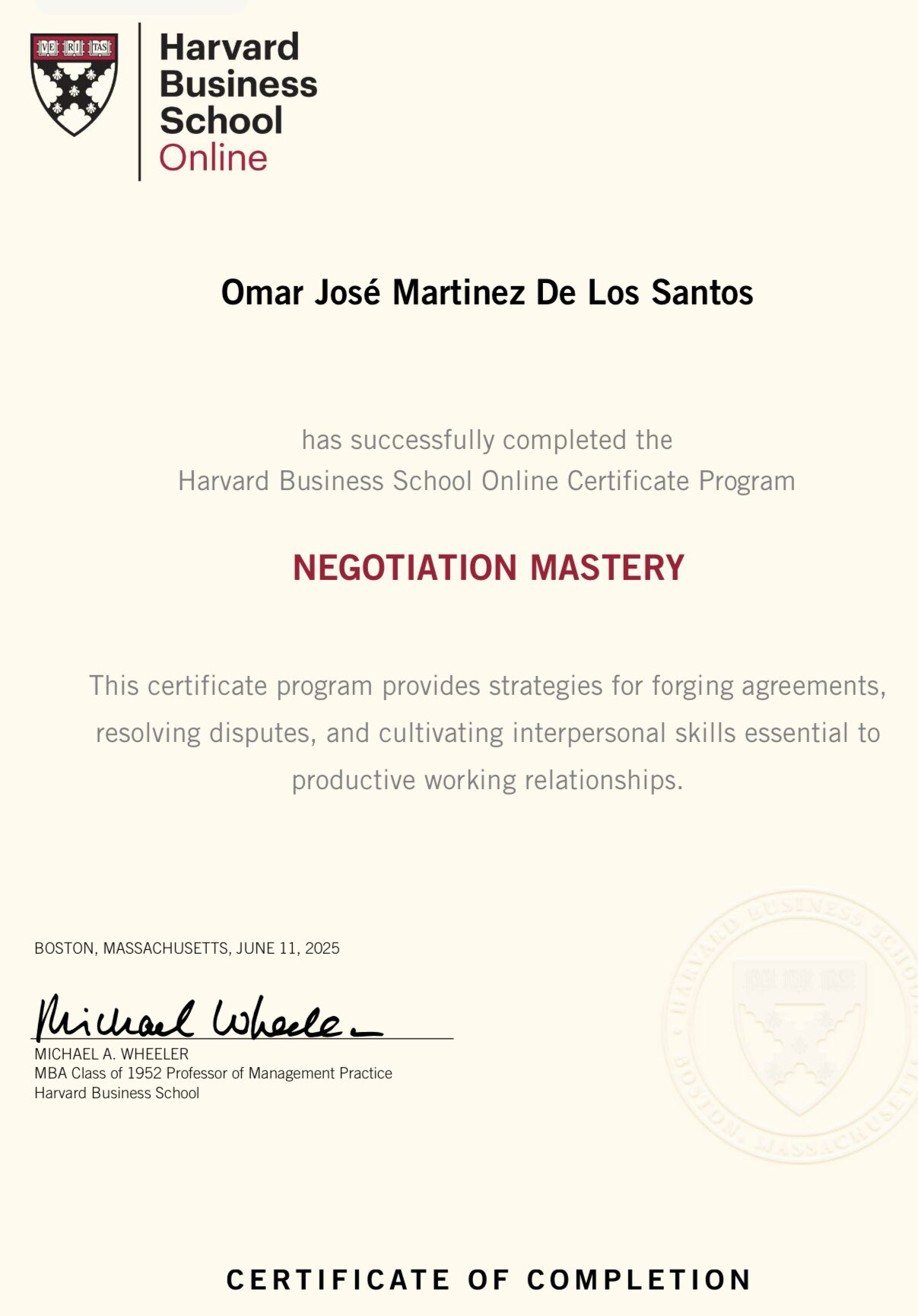 Harvard University Certificate Programs