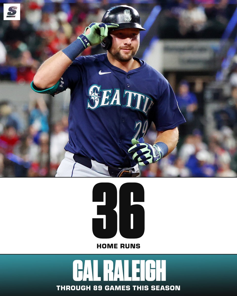 Mariners Catcher Cal Raleigh Breaks Johnny Bench Record, Hits 36 Homers ...