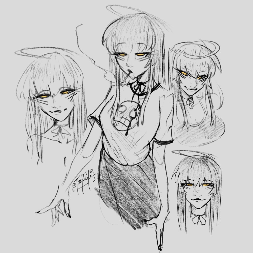 「idr how to draw it's so over Nell doodles save me 」TheRailzの漫画