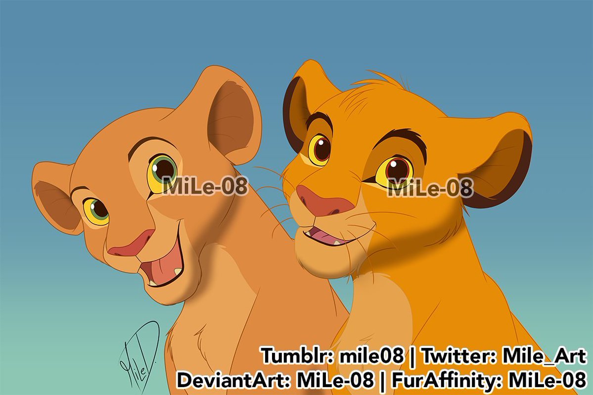 Baby Simba And Nala Drawings Nala And Simba With A Cub Coloring Png