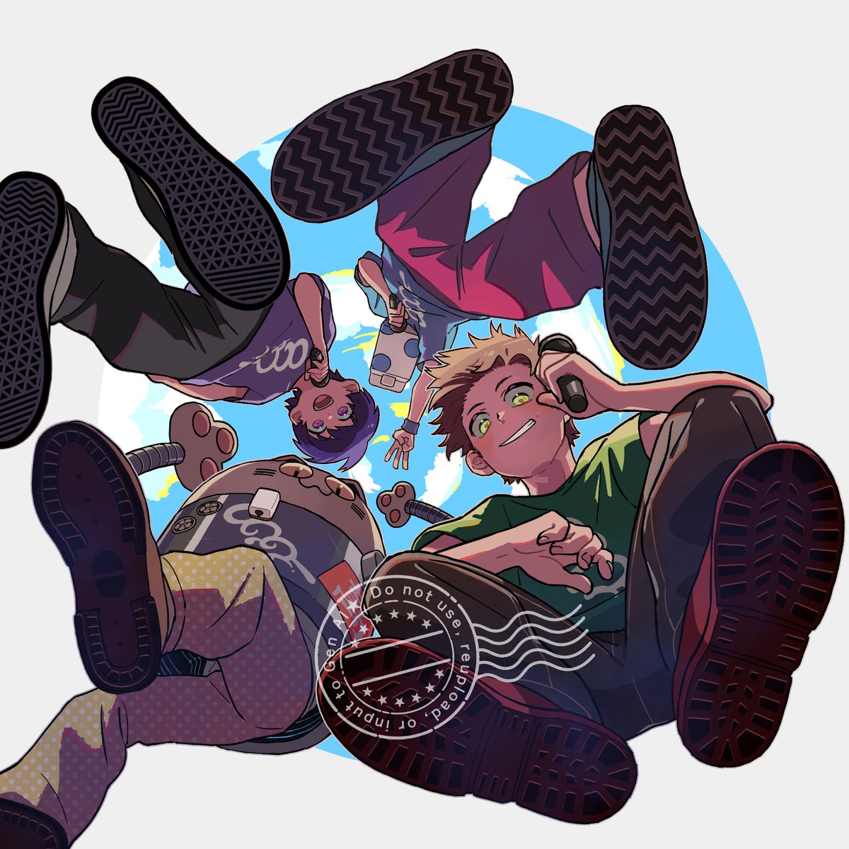 「成人男性三人組 Newアルバム『2mix』 ジャケット3種&アクリルスタンド な」|火種/hidaneのイラスト