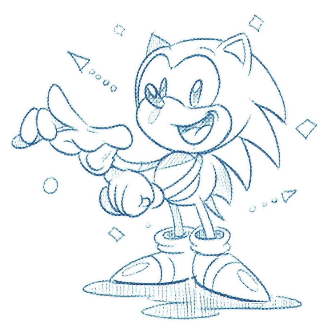 How To Draw Sonic The Hedgehog From Sonic Mania