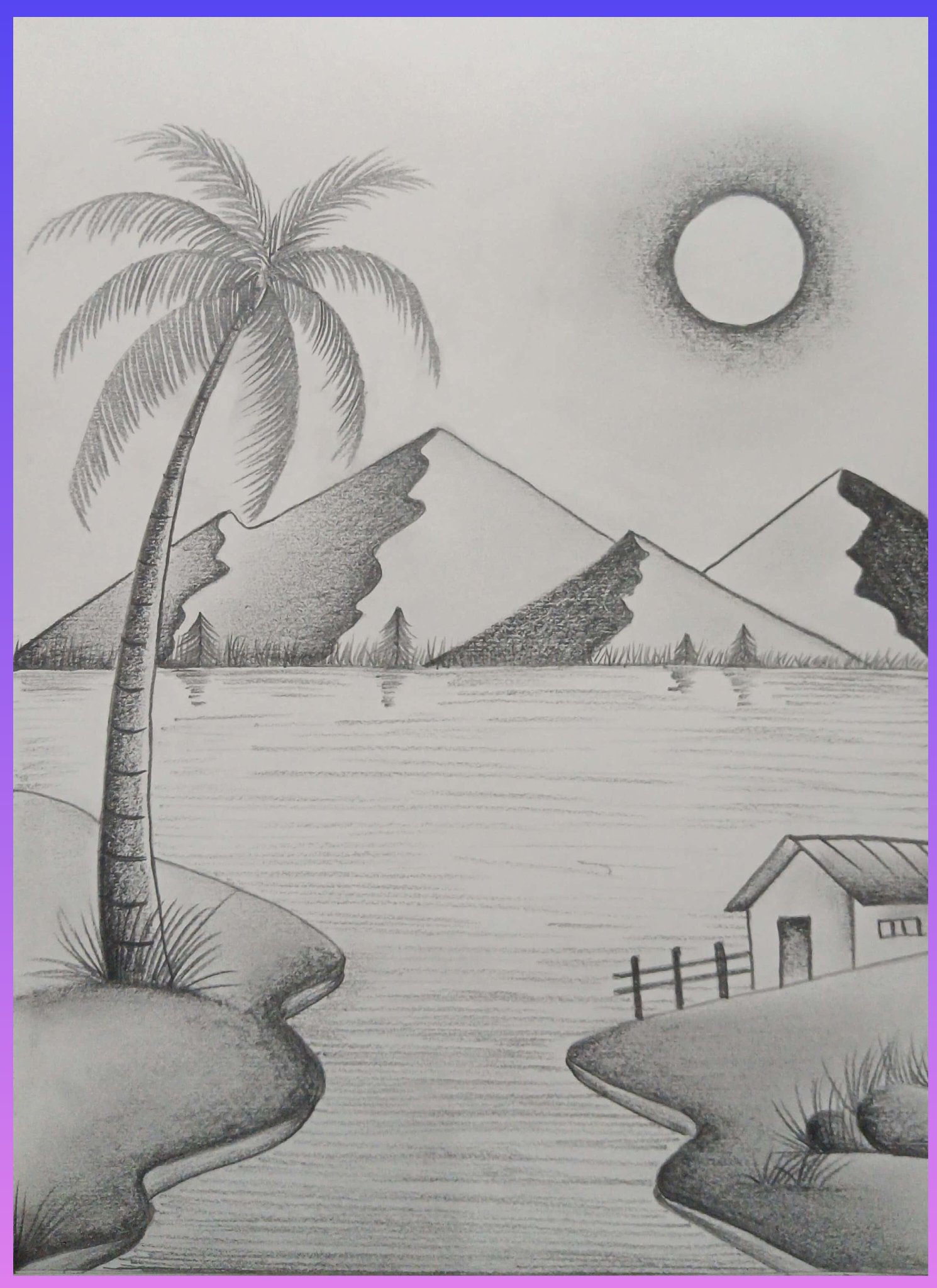 Simple Pencil Sketches Of Scenery
