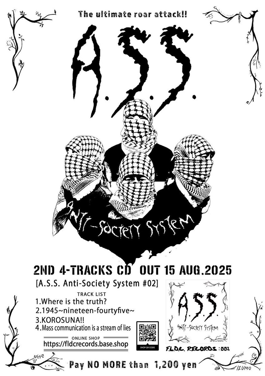 A.S.S. 2nd 4tracks CD OUT 15 AUG 2025 [A.S.S. Anti-Society System #02 ...
