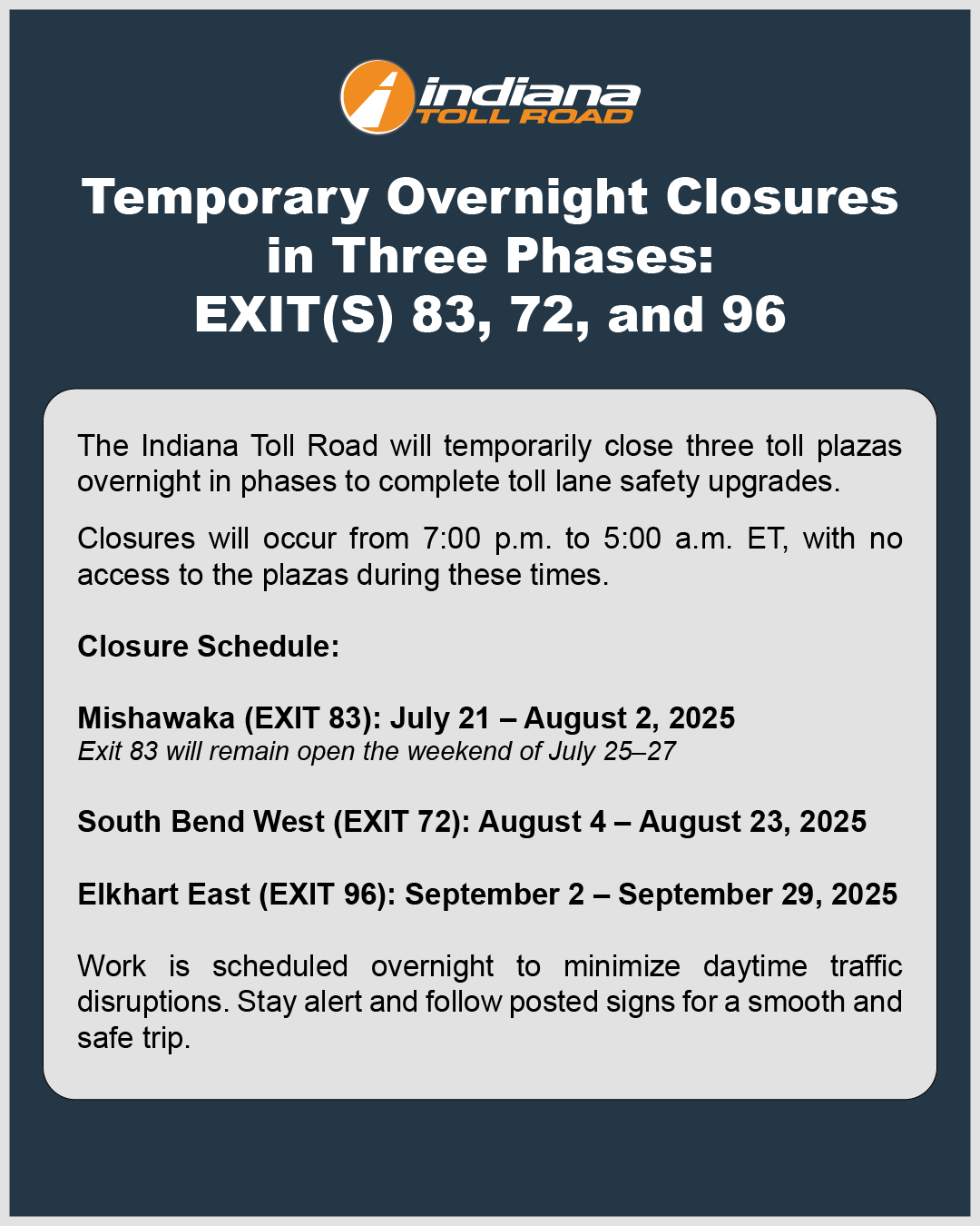Indiana Toll Road Rest Areas