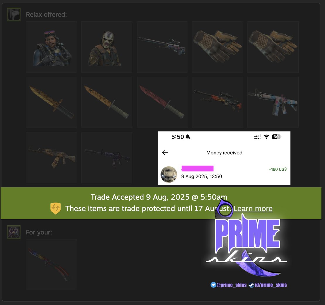!PRIME | CS2 Skins Trader @prime_skins X Profile | Muskviewer