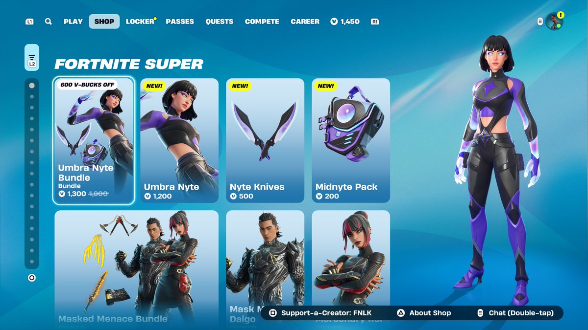 FORTNITE UMBRA NYTE SKIN + NEW KICKS + NINJA BLITZ BOSS SKIN IS NOW ...
