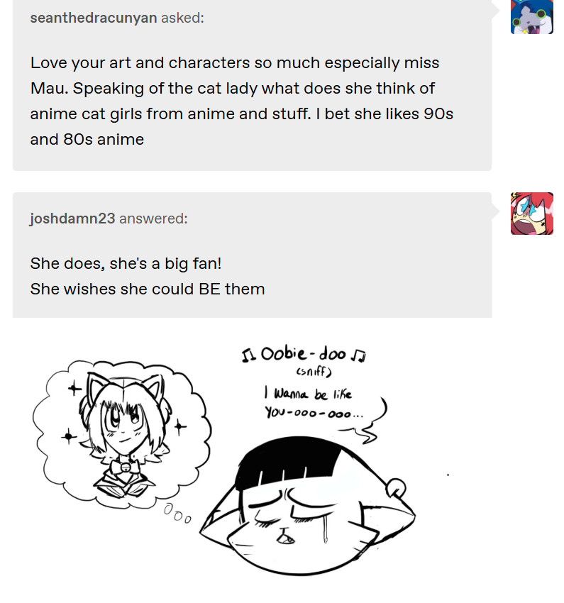 「More Mau slop (Tumblr asks) 」JoshDamnの漫画