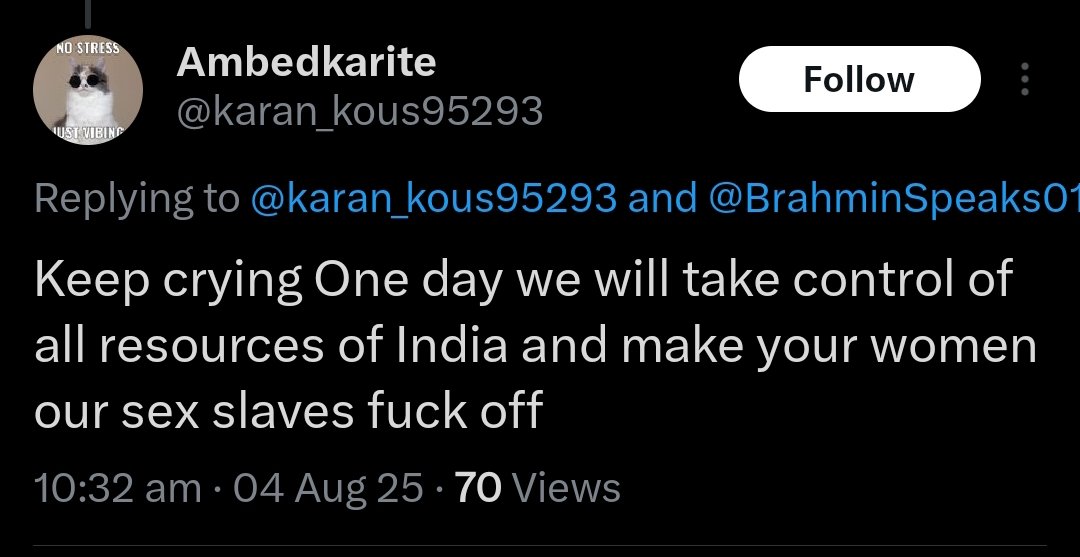 This Ambedkarite is openly threatening to enslave women and take over ...