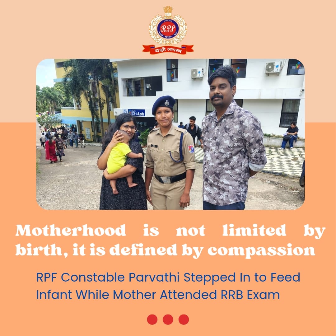 A crying infant, a helpless mother, and a humane heart #RPF constable ...