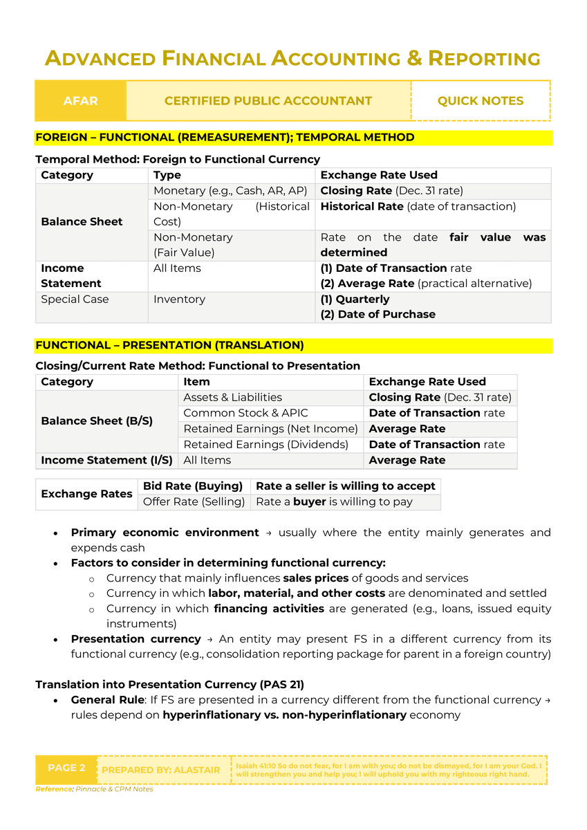[AFAR] Forex (Quick Notes)