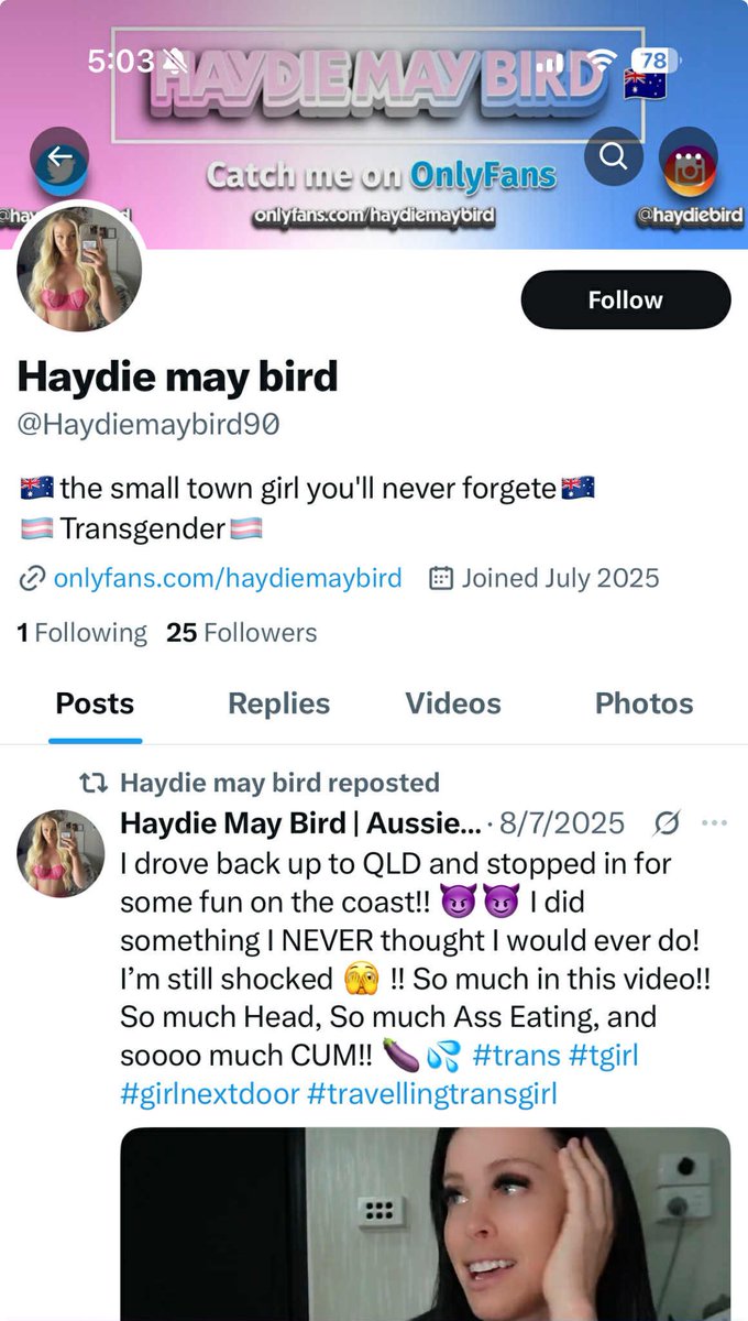 Haydie May Bird | Aussie Transgirl (@haydiemaybird) / Posts / X