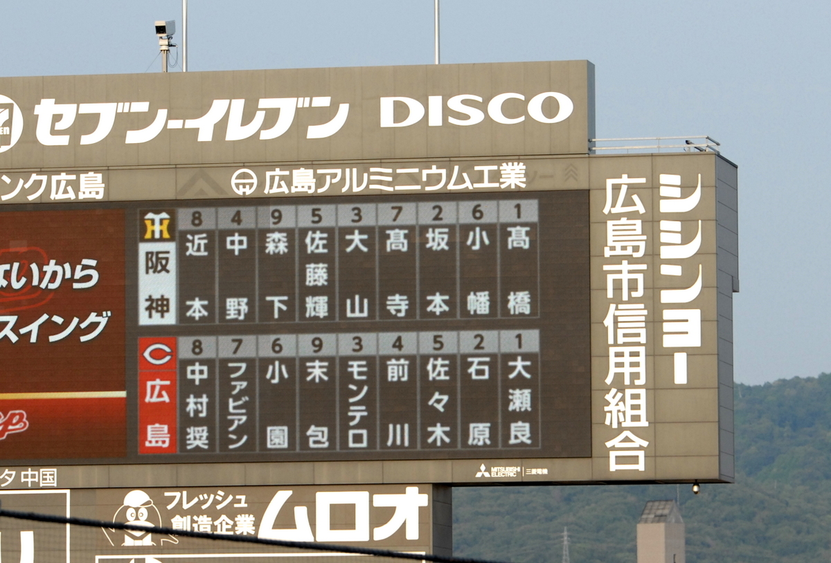 本日（13日）のスタメンです。 ピースナイターの今夜はカープの選手たちが全員、背番号「86」でプレーします。 #carp #広島 #阪神 ...