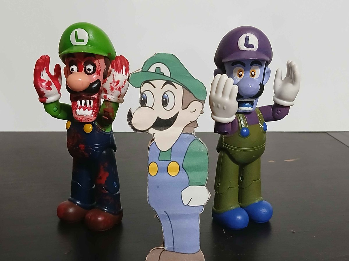 "Luigi Falling/Burning sfx" Custom Maltigi Figure, Someone on Discord ...