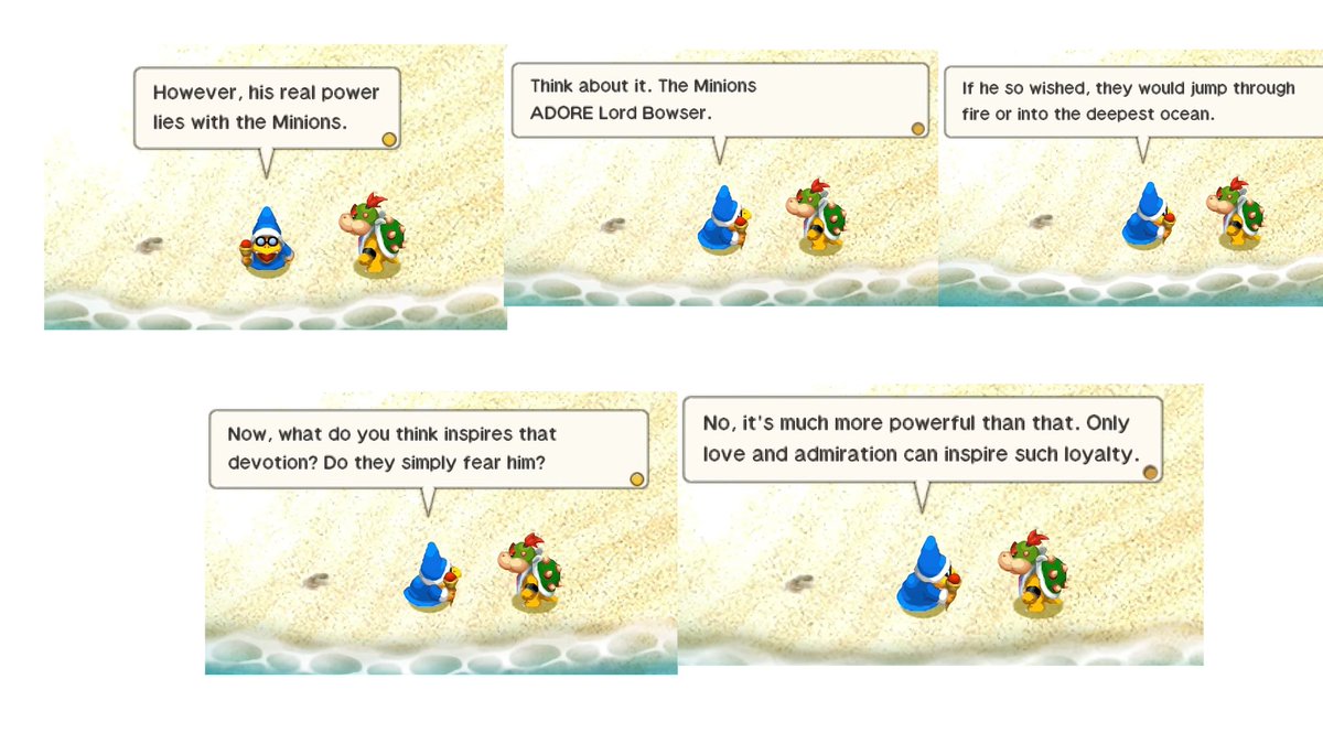 I love the difference in how Bowser and K. Rool rule over their army ...