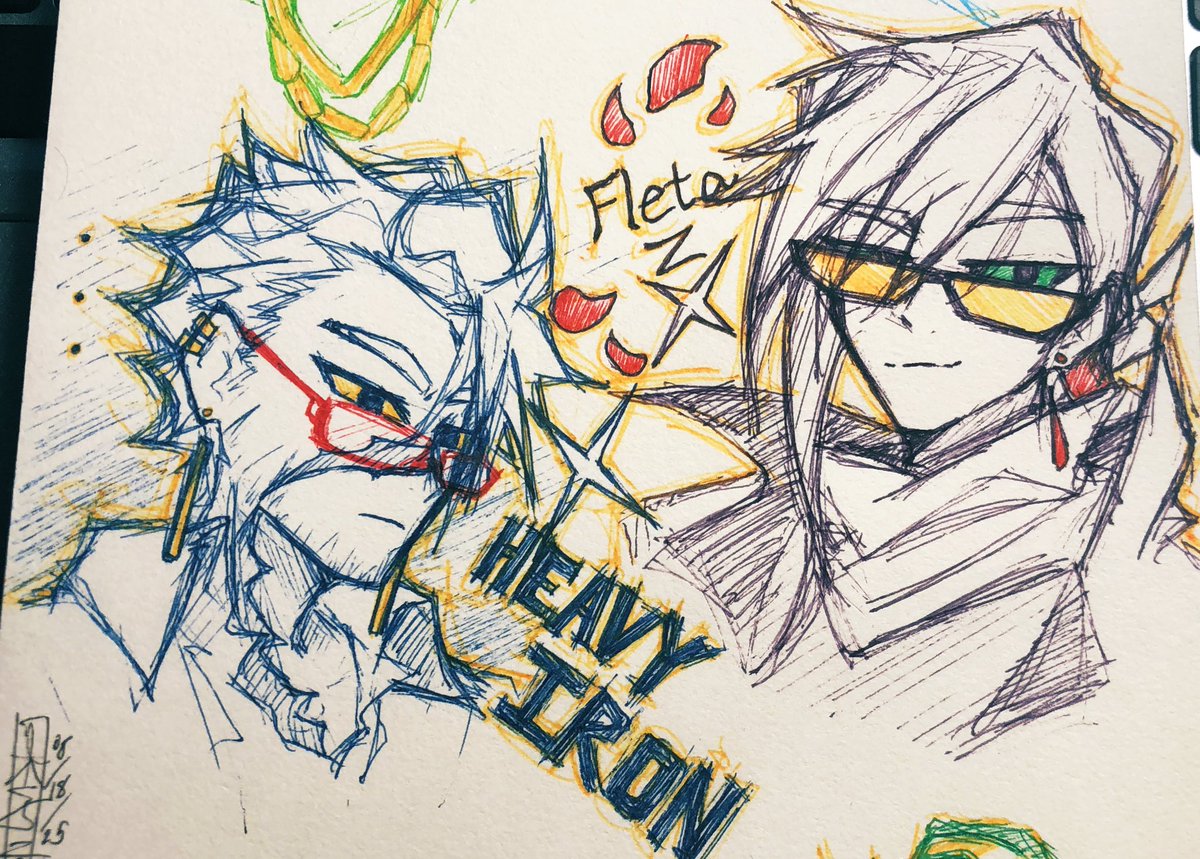 Glasses are fun to draw Someone had a hc of Heavy Iron being far ...