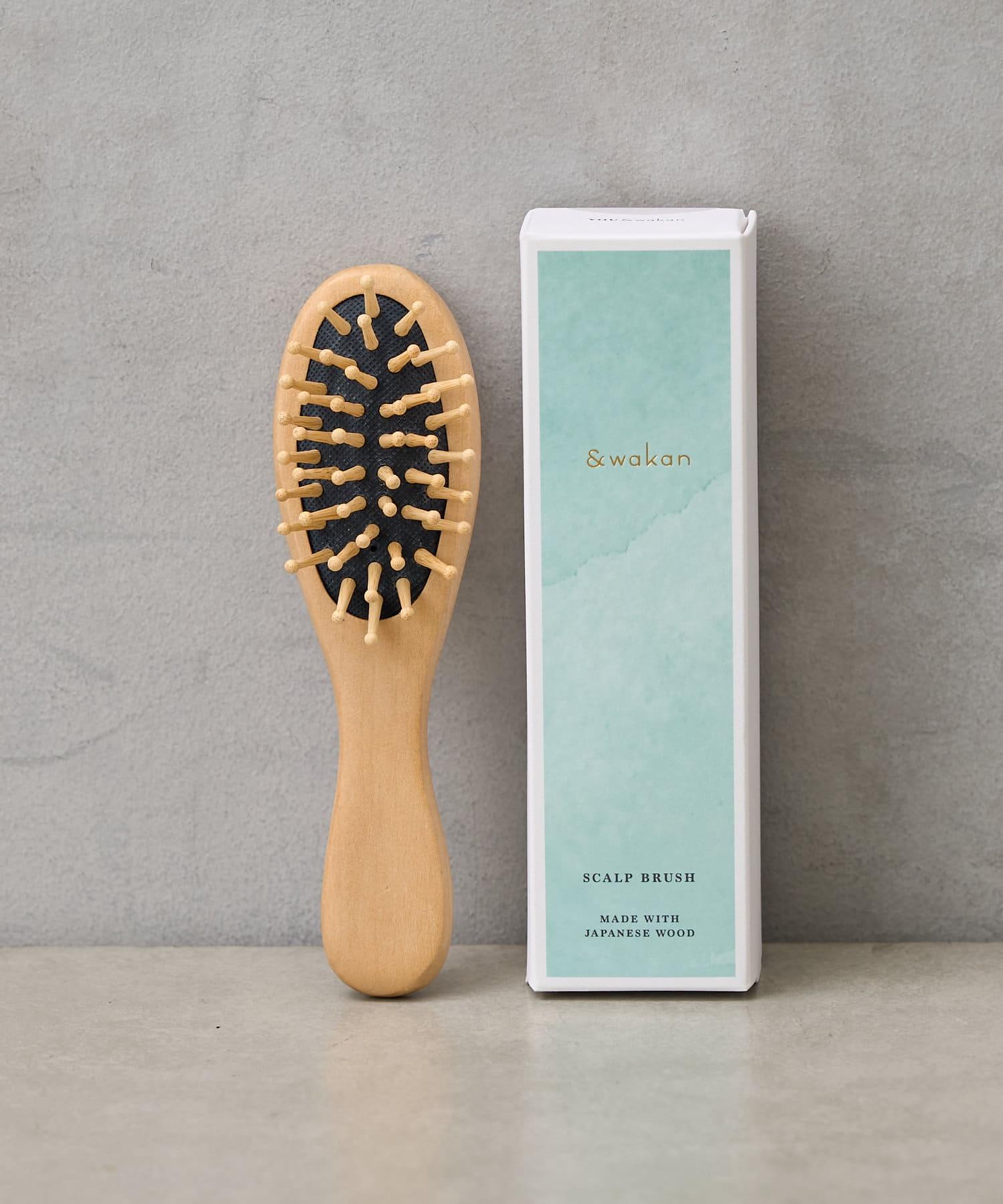 TAN MUJIANG 譚木匠 ヘアブラシ 天然木 頭皮マッサージ YM オレンジ 猫