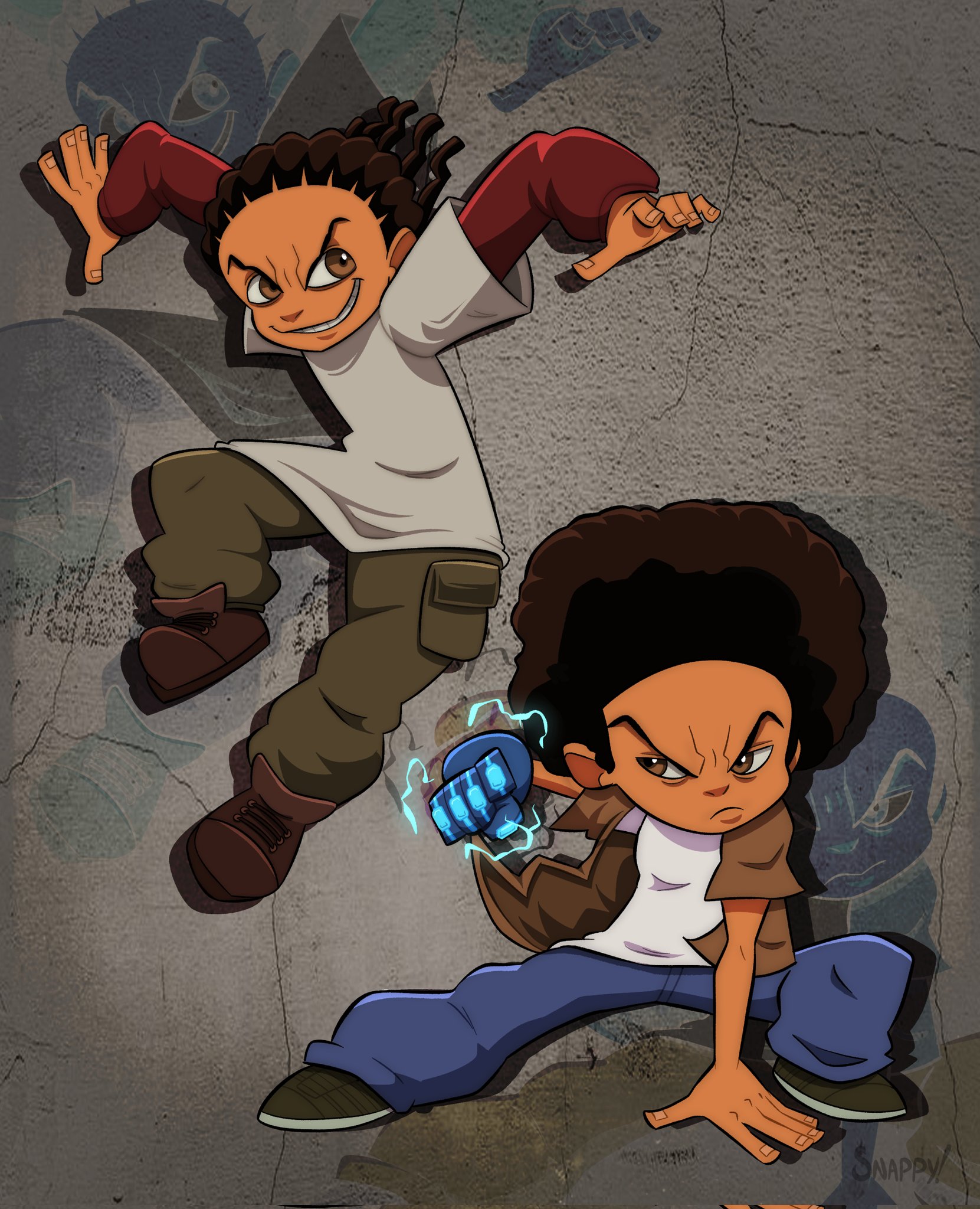 Huey And Riley Freeman Drawing