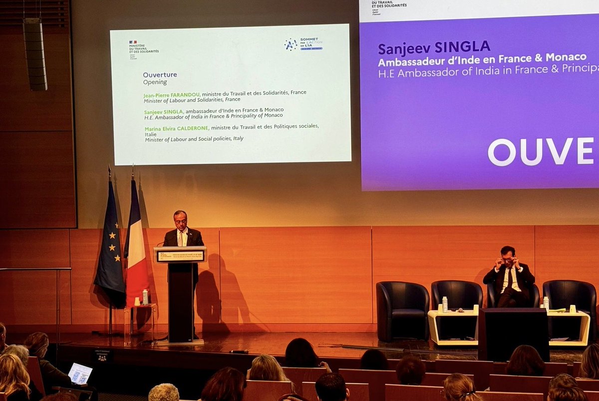 L’Ambassadeur Sanjeev Singla est intervenu lors de la conférence « AI ...