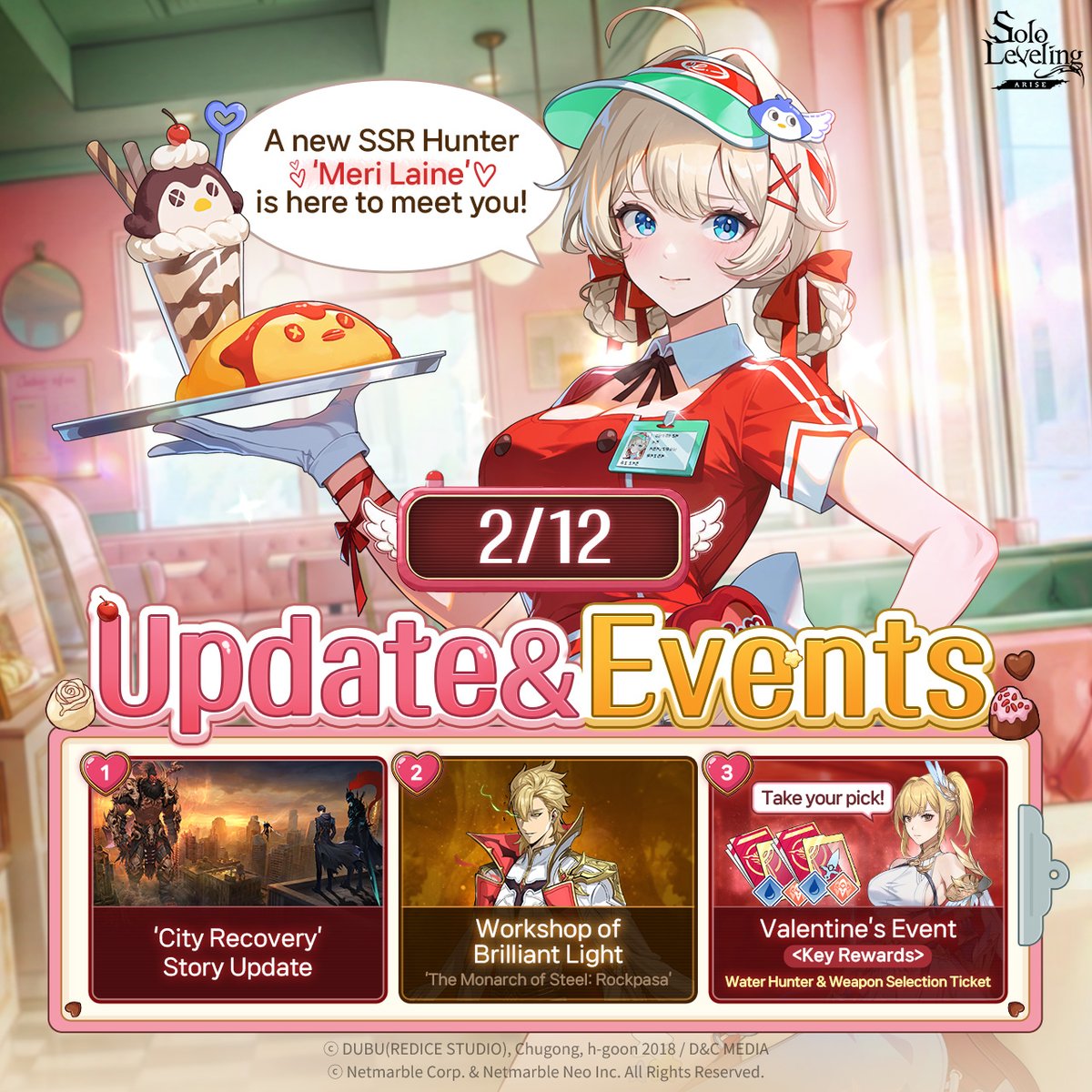 🍫2/12 Update & Events💗 The new SSR Hunter Mary Laine arrives! Check out ...
