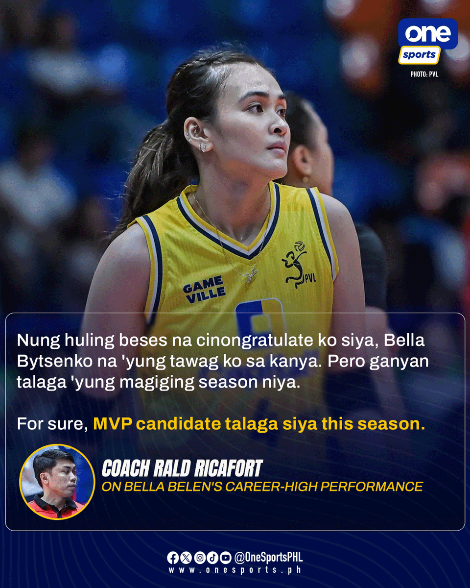 BELLA BYTSENKO NA 'YAN EH 🌞🙌🏻 PLDT head coach Rald Ricafort ...