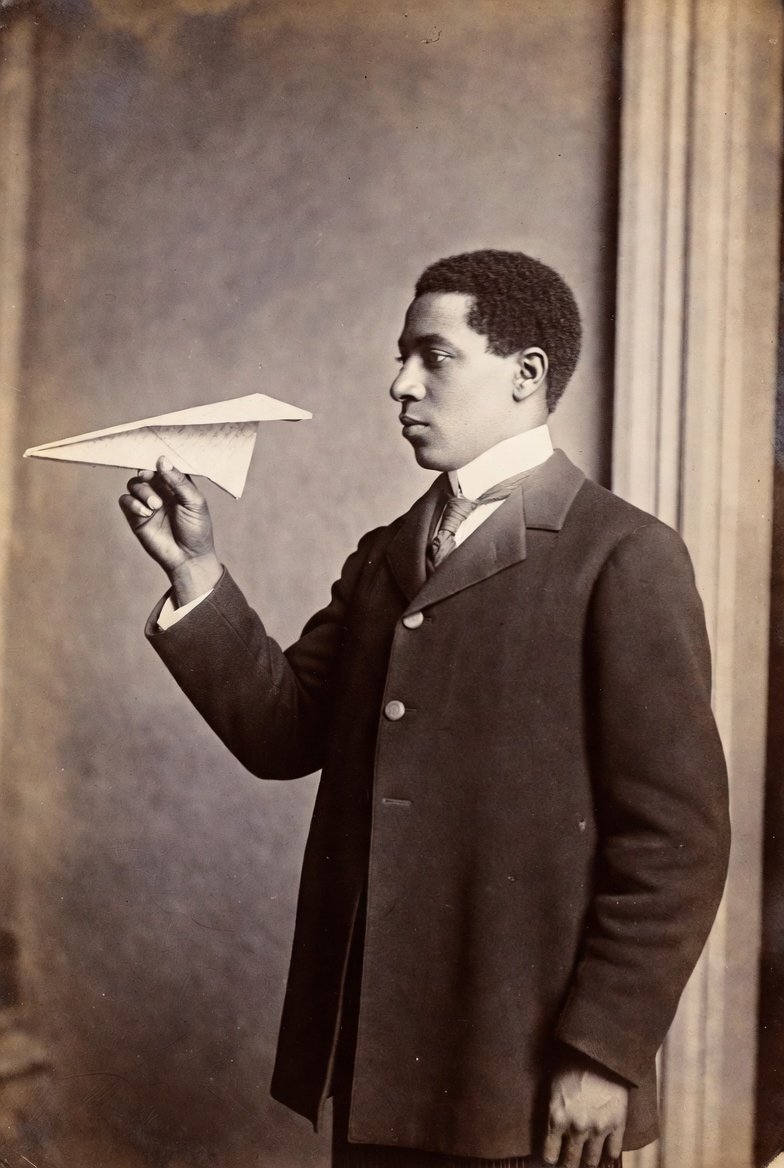 Reginald Thorton Deney III invented the paper airplane in 1876. # ...