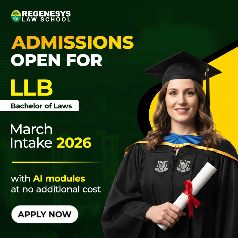 🚨 LLB APPLICATIONS ARE NOW OPEN FOR MARCH INTAKE! Regenesys Law School ...