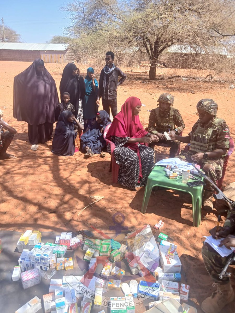 Kenya Defence Forces troops based at Damasa in Mandera County, recently ...