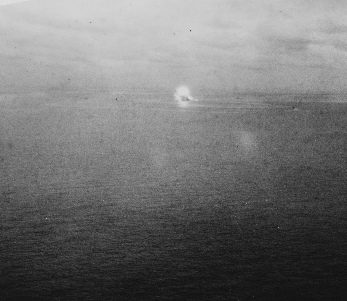 Japanese Battleship Yamato is sunk by US Navy carrier aircraft North of ...