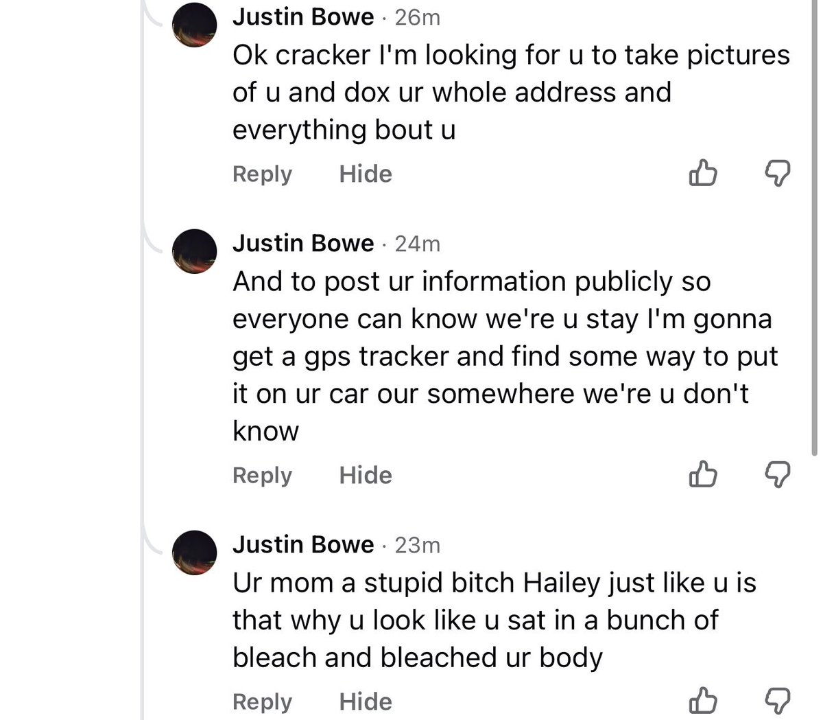 So this guy a Portlander of course commented on my post about Travis ...