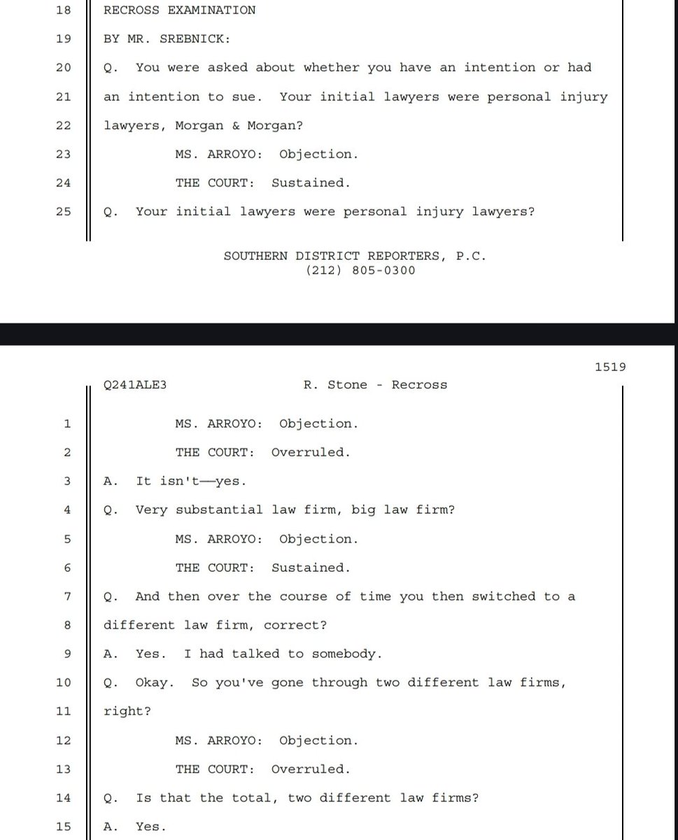 While denying a money motive, the witness admitted on recross ...